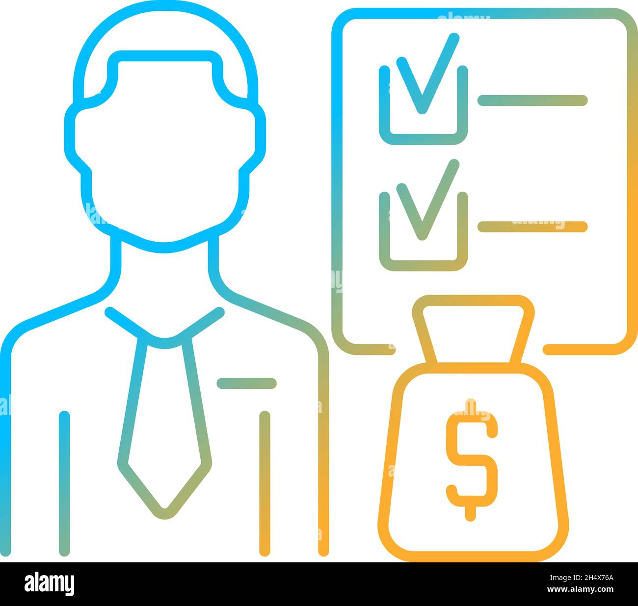Financial planner gradient linear vector icon Stock Vector Image & Art ...