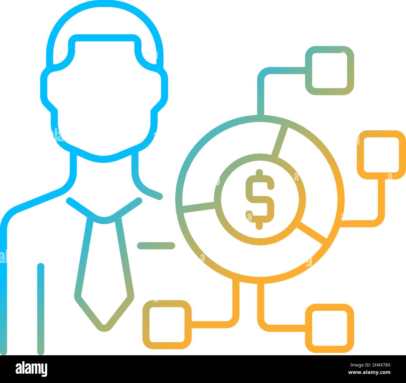 Digital finance expert gradient linear vector icon Stock Vector Image ...