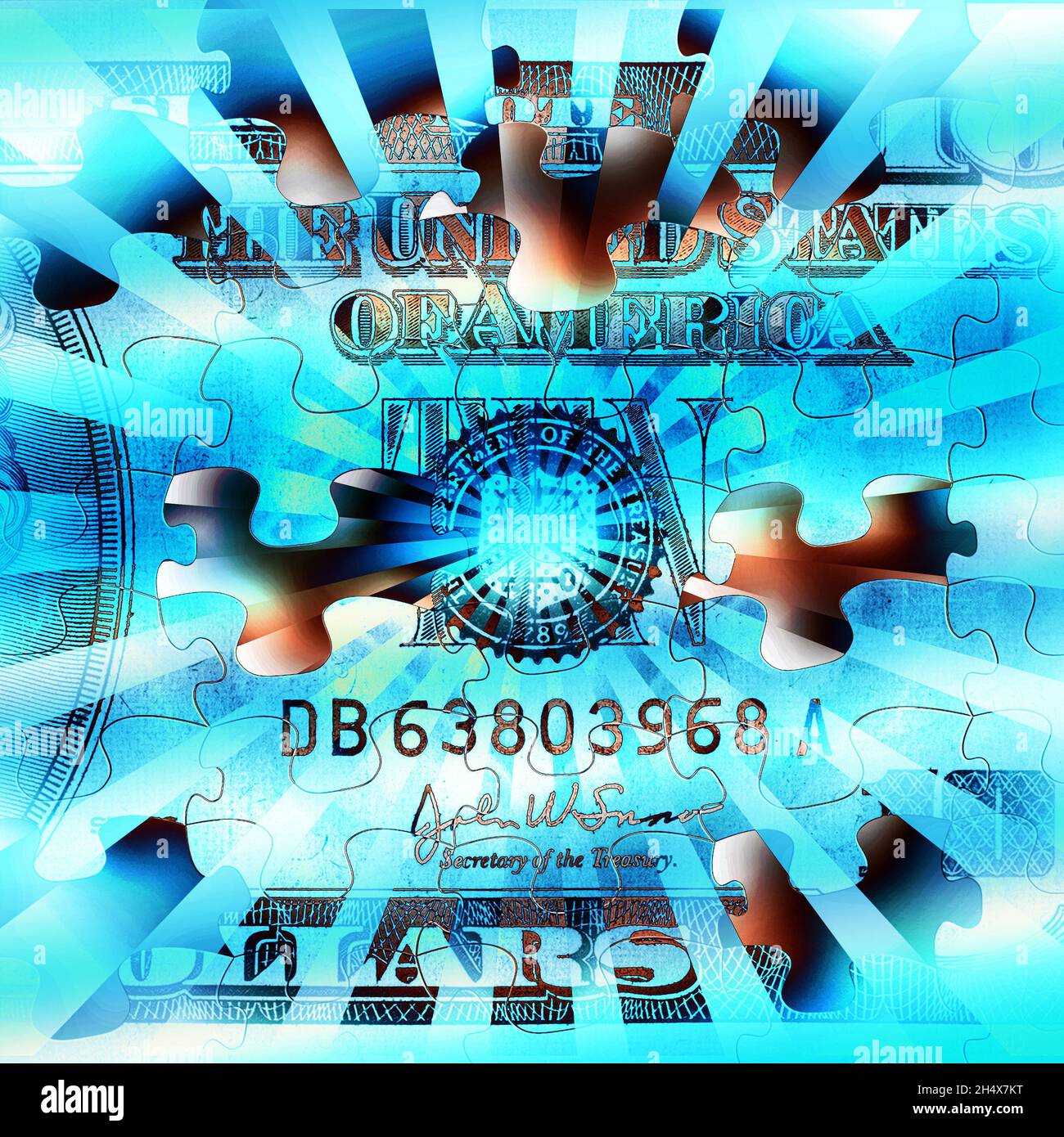 Pop art american dollar bill hi-res stock photography and images - Alamy