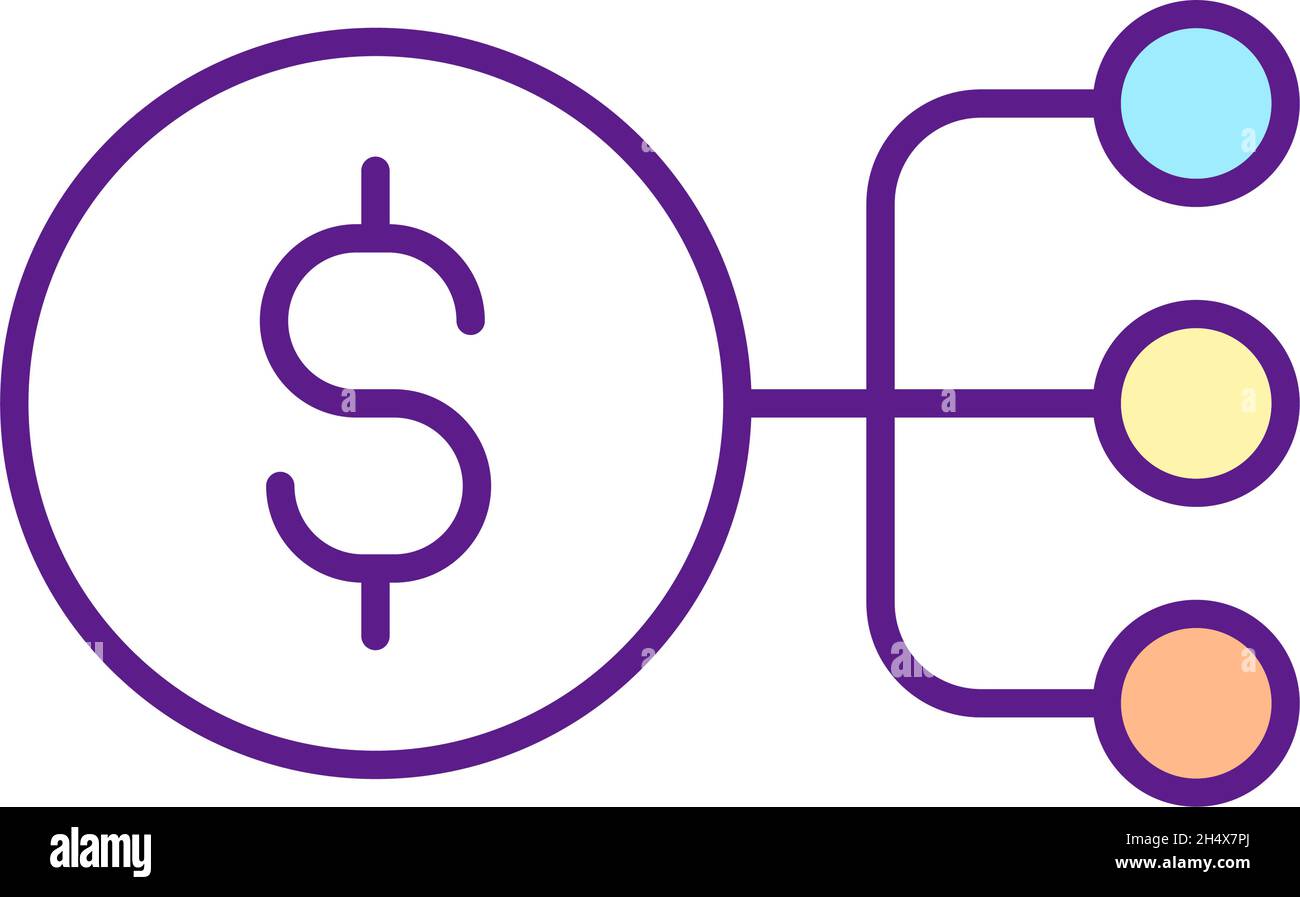 Budget allocation RGB color icon Stock Vector Image & Art - Alamy