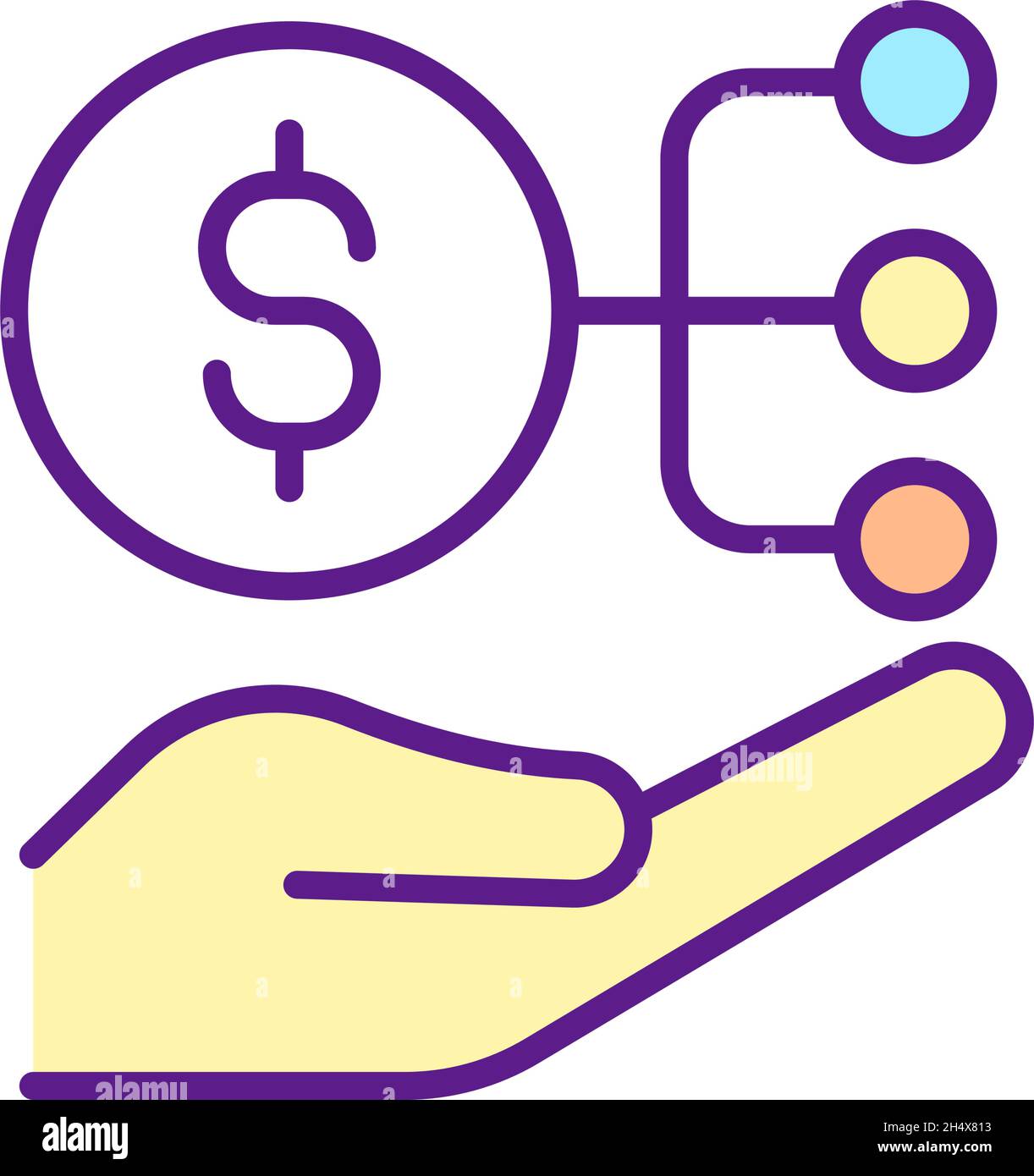 Divide personal budget RGB color icon Stock Vector Image & Art - Alamy