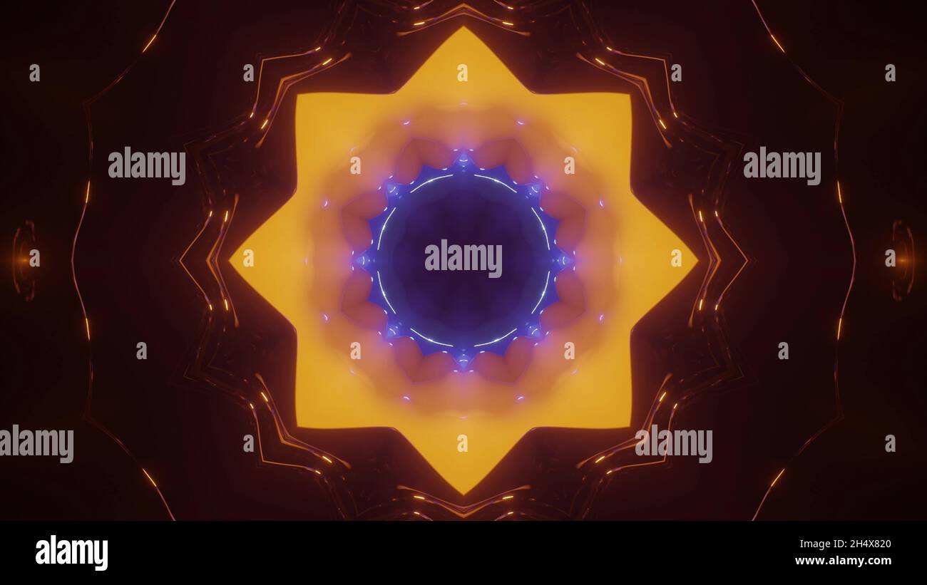 3D rendering of a futuristic sci-fi wallpaper with abstract geometric ...