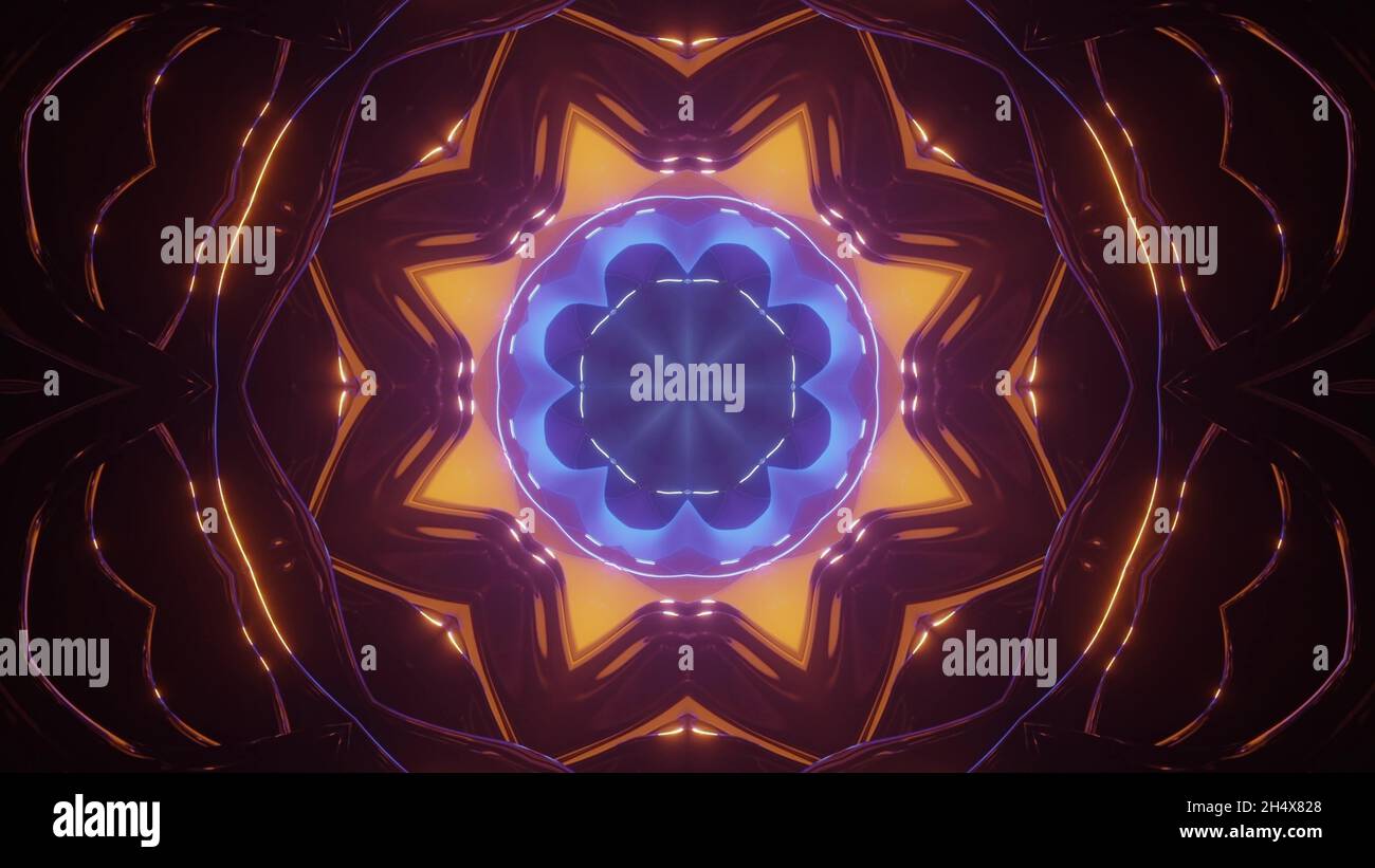 3D rendering of an abstract futuristic sci-fi background of geometric ...