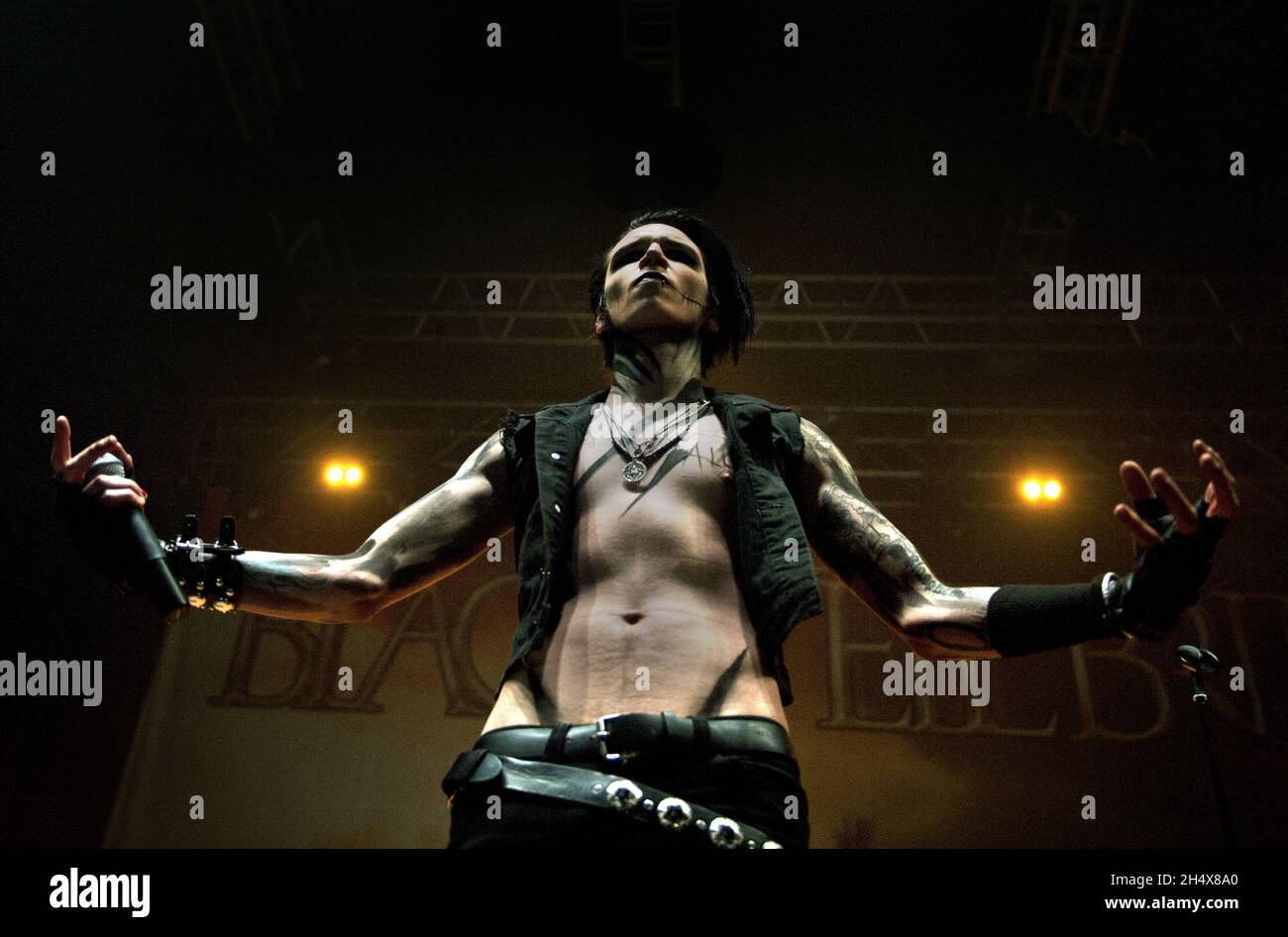 Andy Biersack of Black Veil Brides performing live at The Civic Hall ...