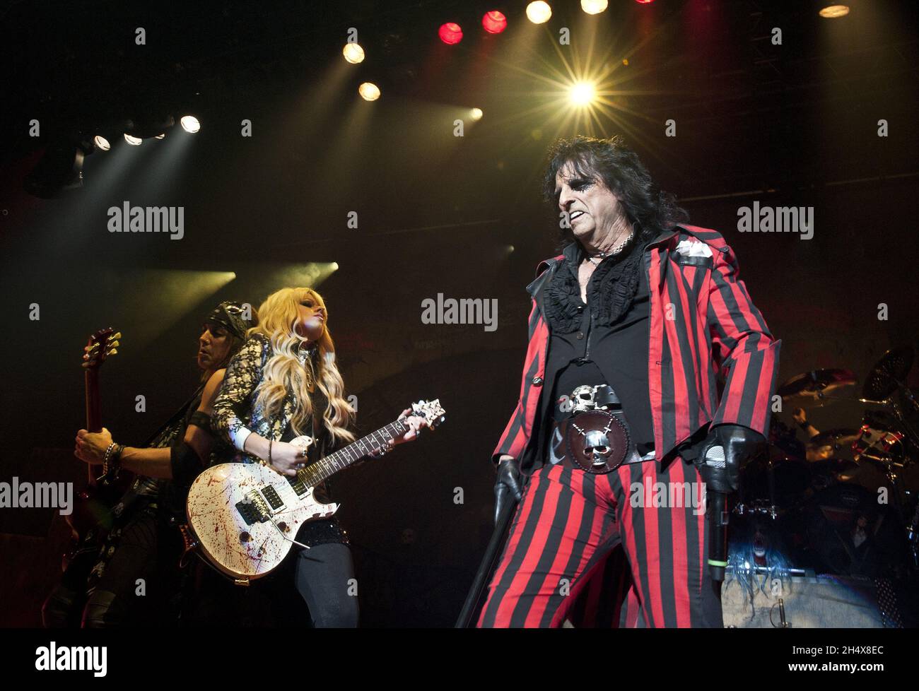 Alice Cooper and Orianthi Panagaris perform at the Civic Hall in ...