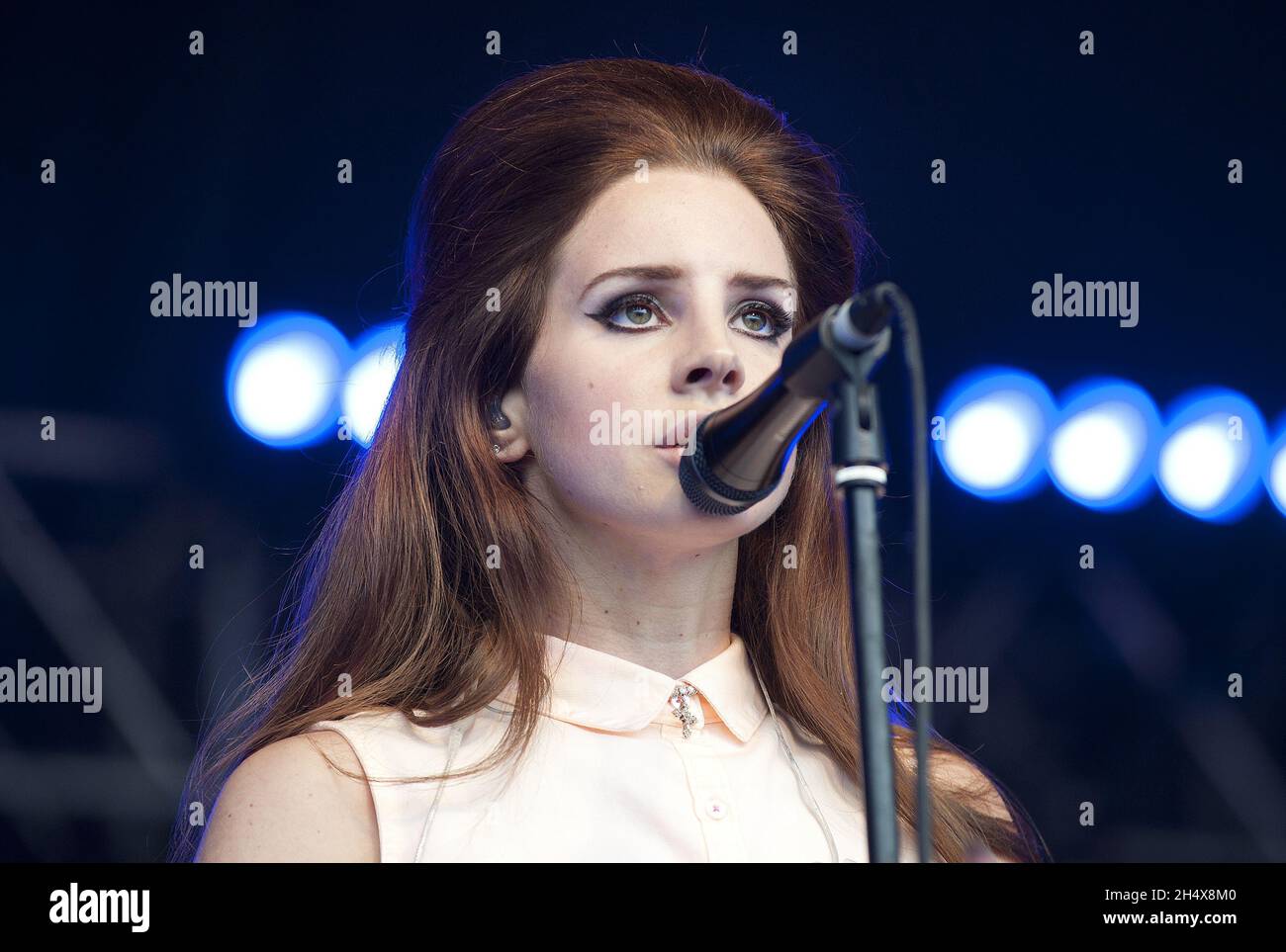 Lana Del Rey performs on stage during day 3 of the Lovebox Festival at ...