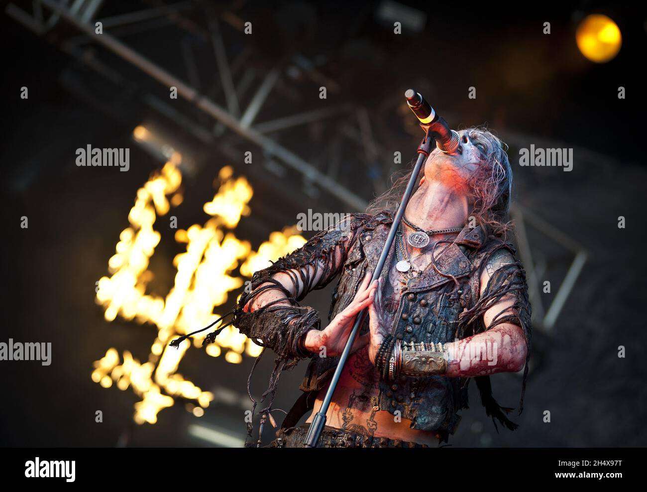 Erik Danielsson of Watain at day 1 of the Bloodstock Open Air Festival ...