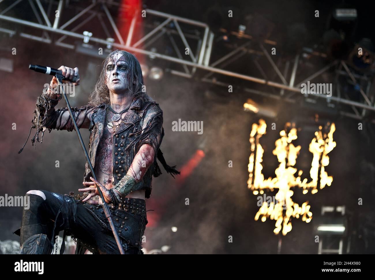 Erik Danielsson of Watain at day 1 of the Bloodstock Open Air Festival ...