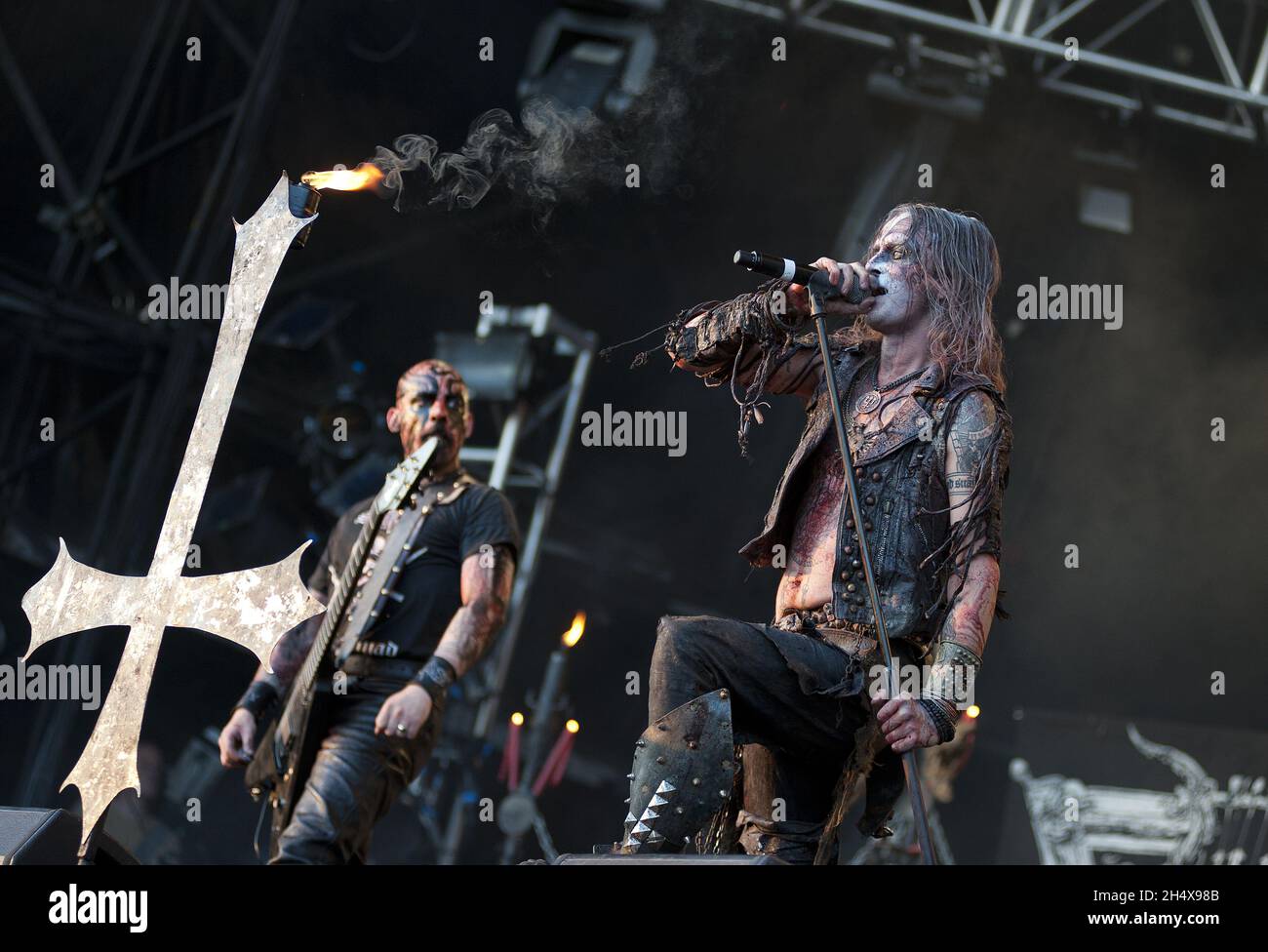 Erik Danielsson of Watain at day 1 of the Bloodstock Open Air Festival ...