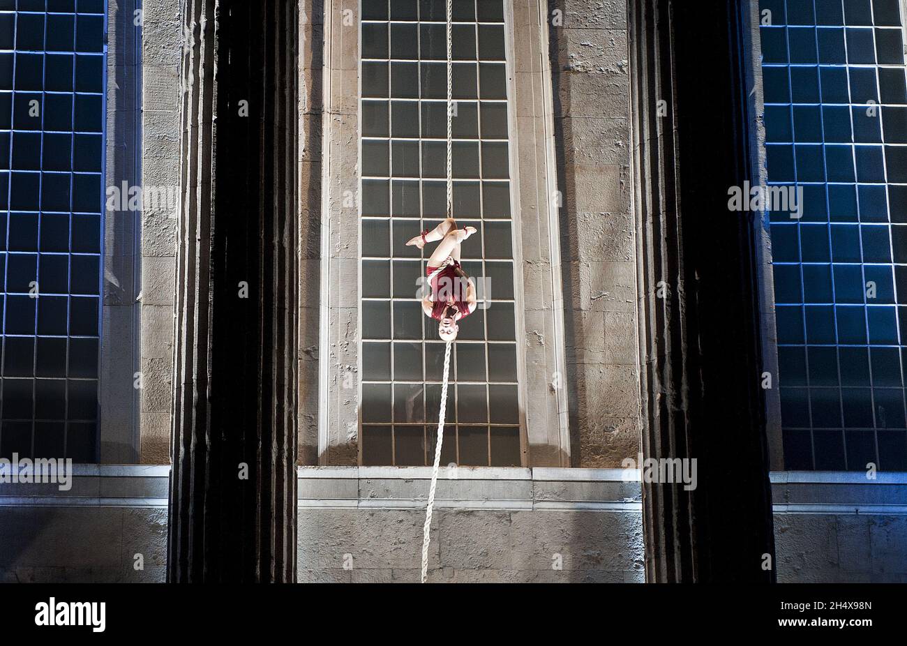 Memebers of Australian dance/acrobatic company Circa performing during ...