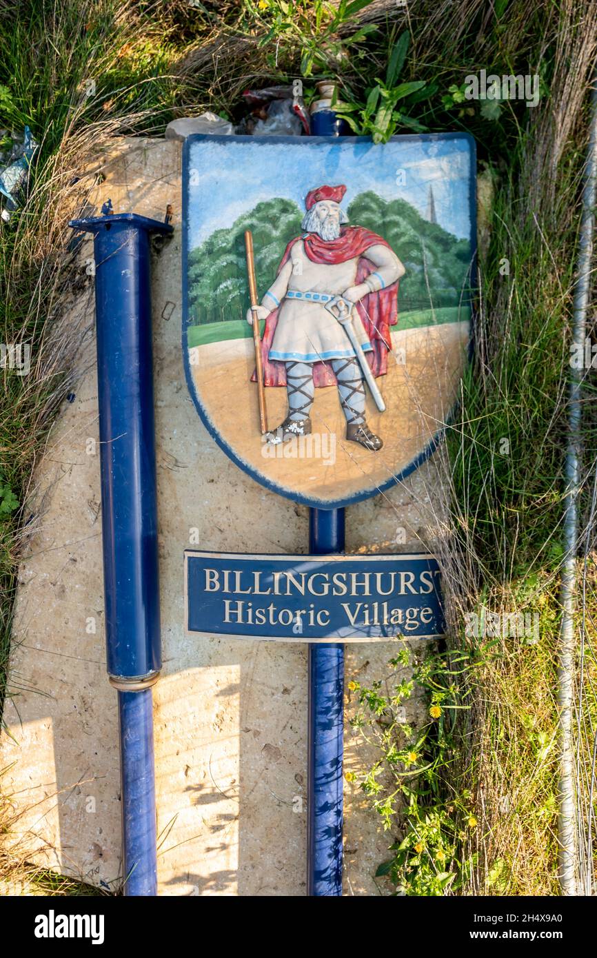Discarded village welcome signage Stock Photo - Alamy
