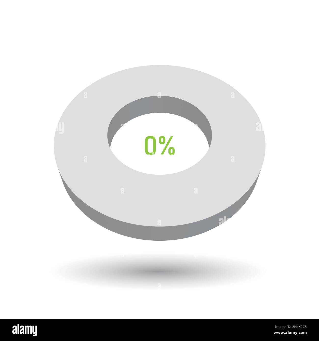 0 percent 3D vector pie chart Stock Vector Image & Art - Alamy