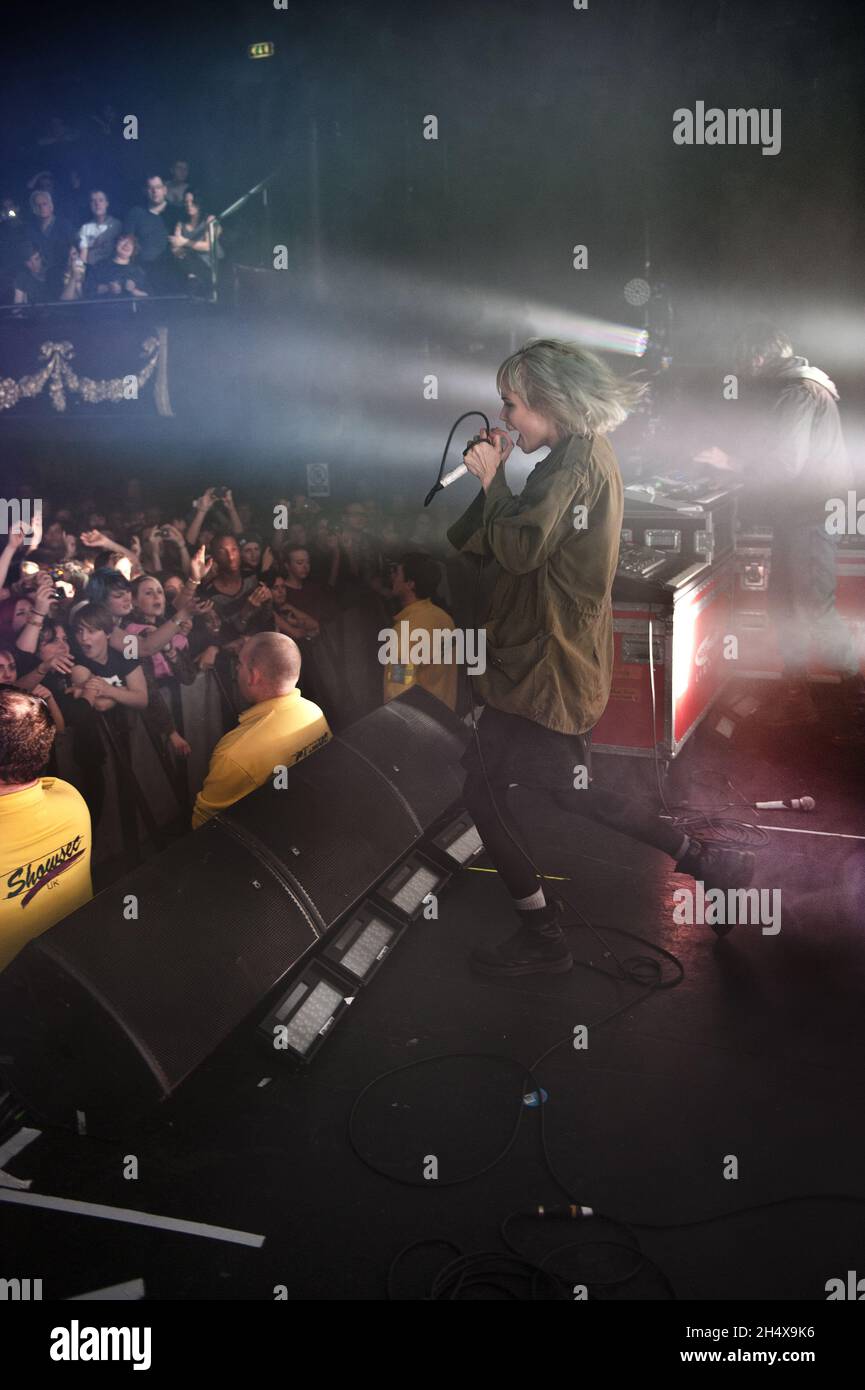 Alice Glass of Crystal Castles live in concert at the HMV Institute ...
