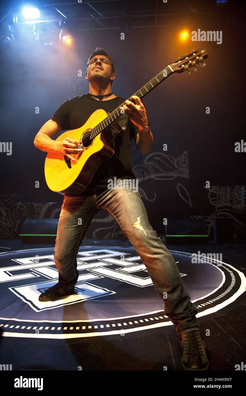 Rodrigo Sanchez of Rodrigo Y Gabriela live in concert at the HMV ...
