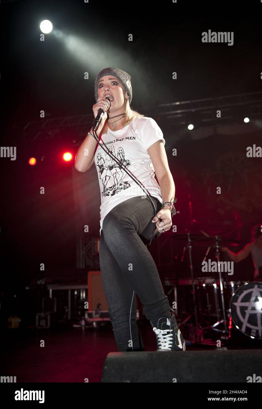 Jenna McDougall of Tonight Alive performing during Kerrang Tour ...
