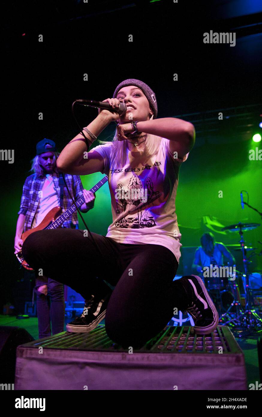 Jenna McDougall of Tonight Alive performing during Kerrang Tour ...