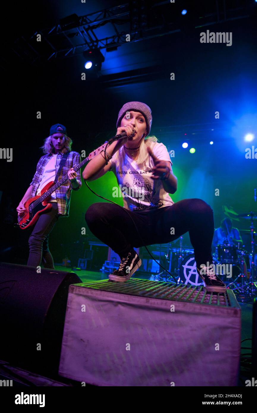 Jenna McDougall of Tonight Alive performing during Kerrang Tour ...