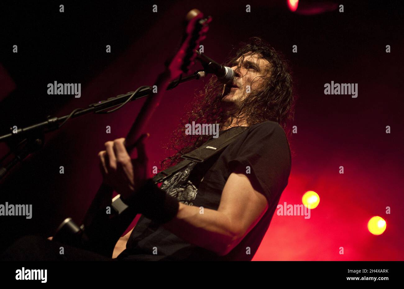 Joe Duplantier of Gojira in concert during Jagermeister Music Tour 2013 ...