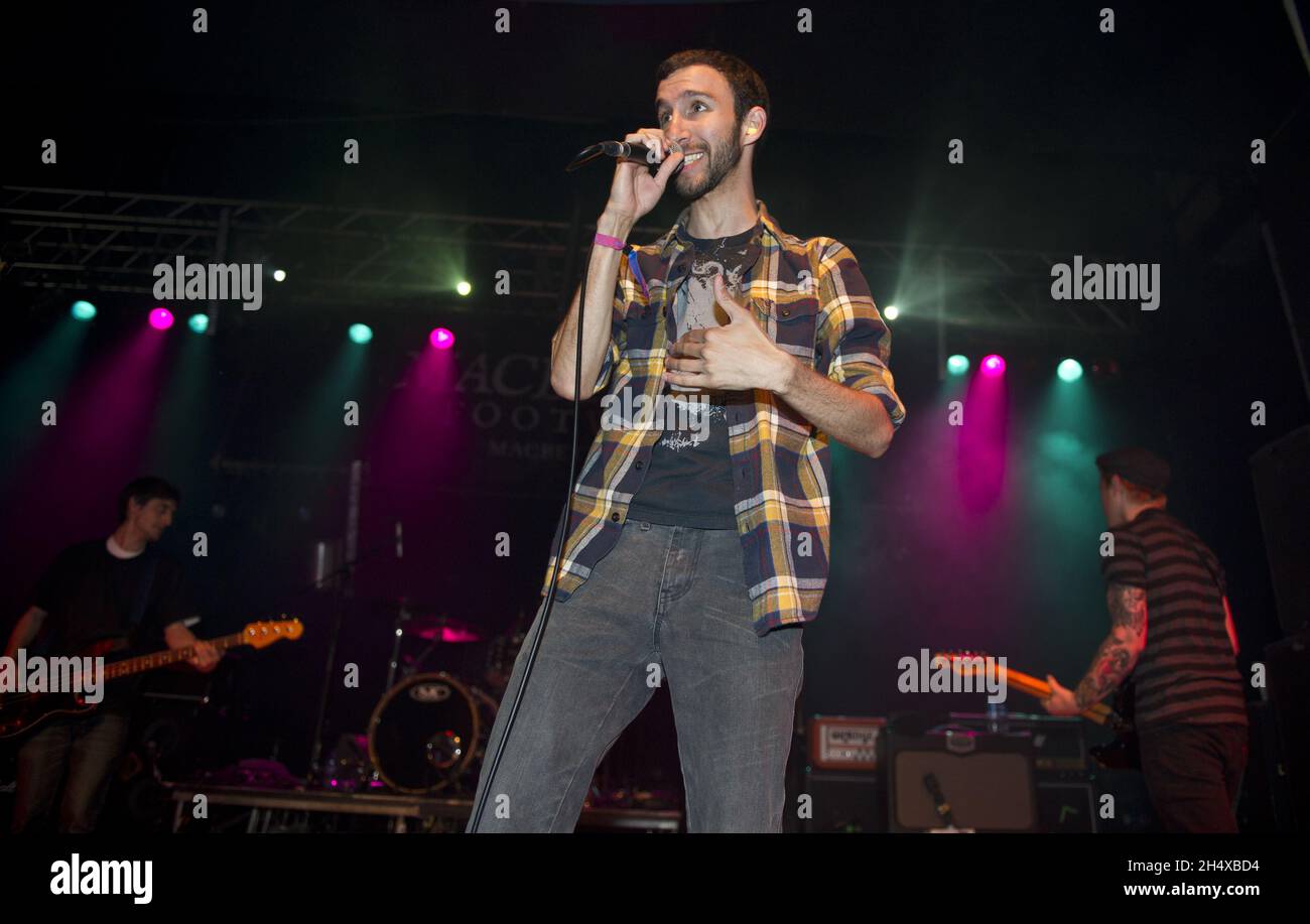 Joe Boynton of Transit in concert during Slam Dunk Festival 2013 ...
