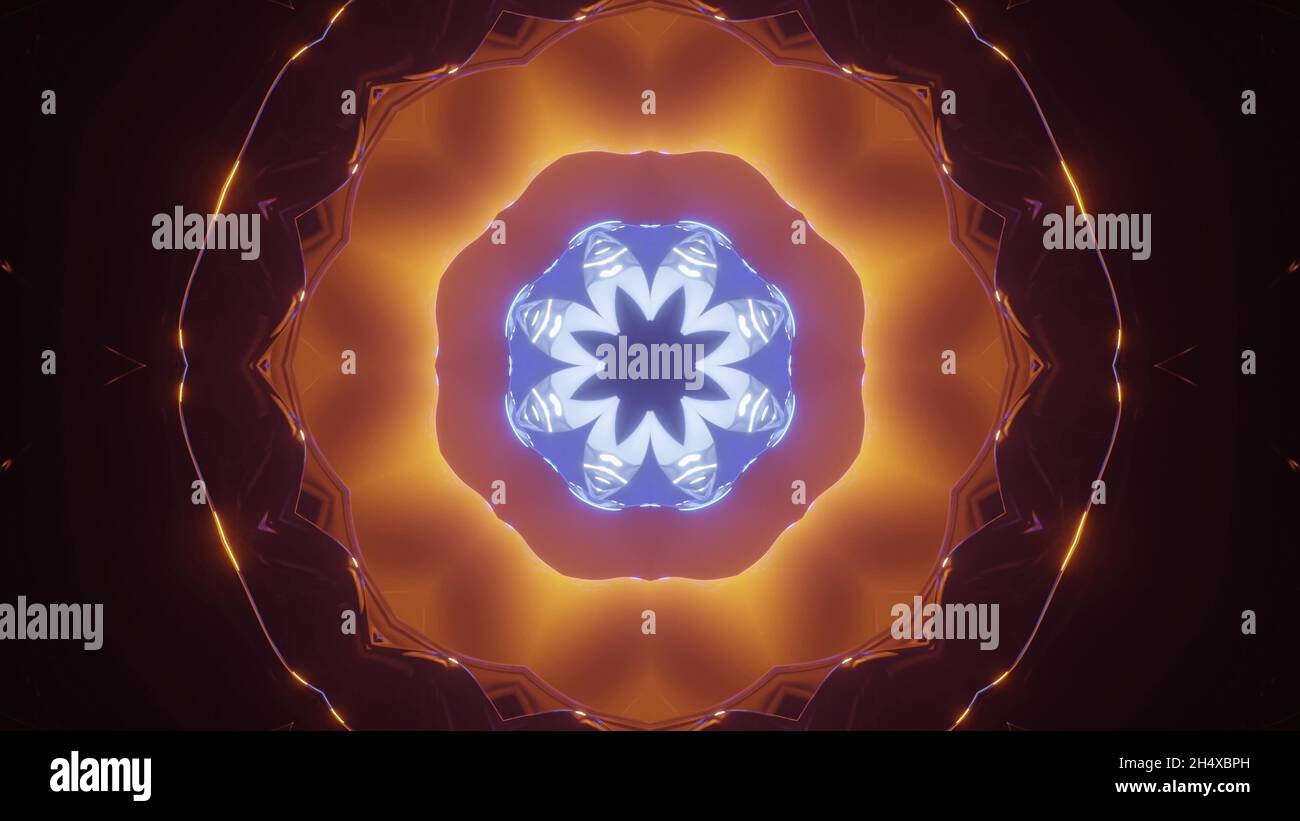 3D rendering of an abstract futuristic sci-fi background of geometric ...