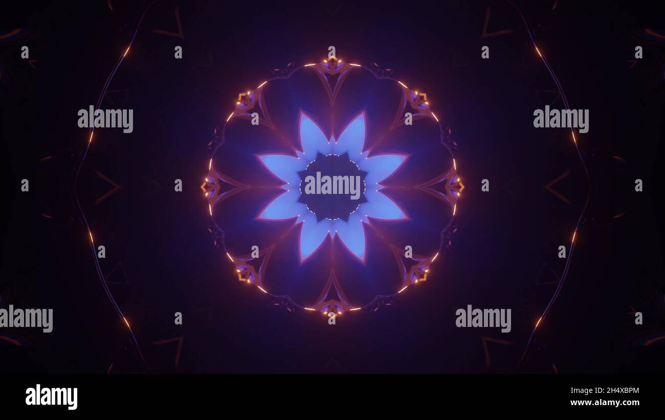 3D rendering of an abstract futuristic sci-fi background of geometric ...