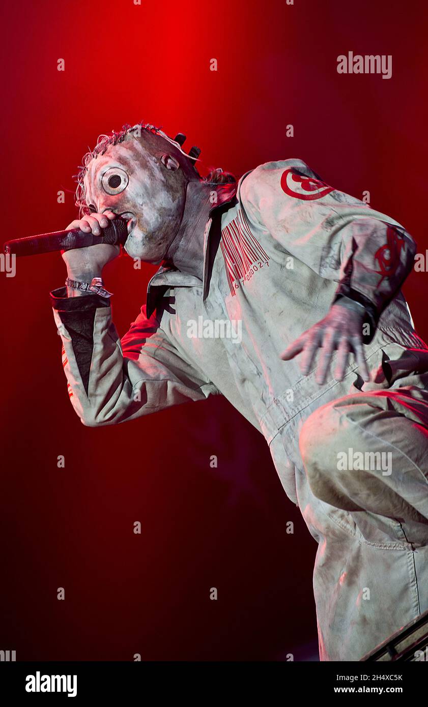 Slipknot in concert during Download festival - Donington Park Stock ...