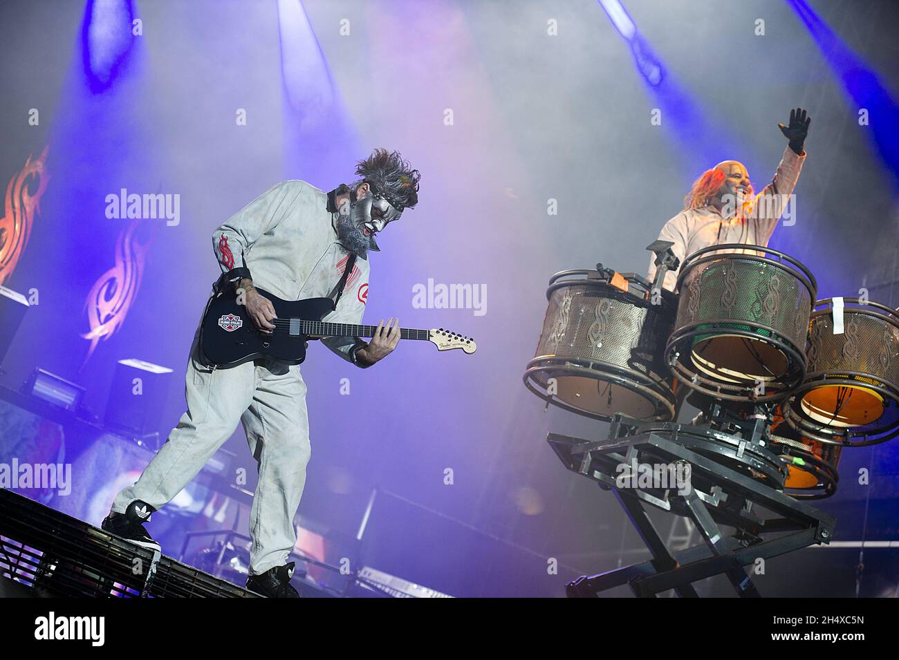 Slipknot in concert during Download festival - Donington Park Stock ...
