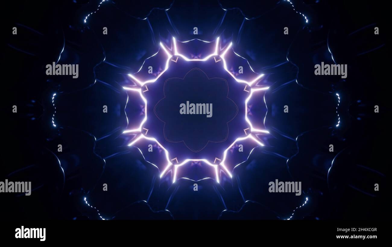 3D rendering of a dark futuristic abstract background with geometric ...