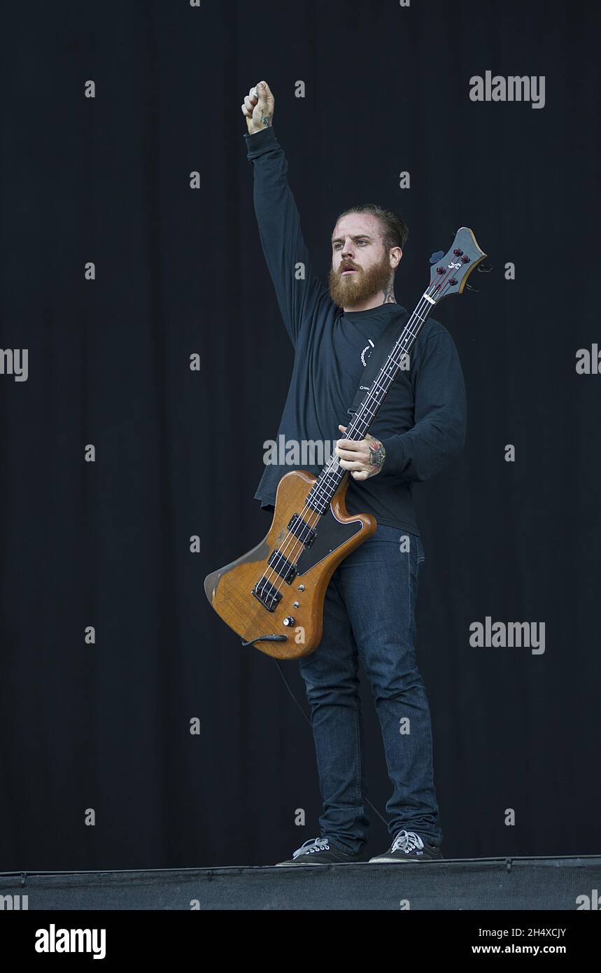 Jaye R. Schwarzer of Cancer Bats performing live at Download Festival ...