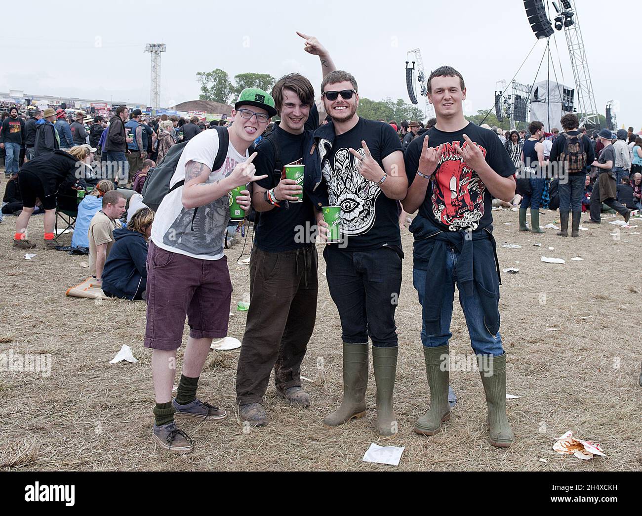 Festival goers during Download Festival held at Donington Park Stock ...