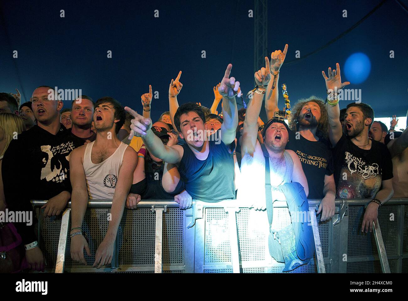 Festival goers during Download Festival held at Donington Park Stock ...