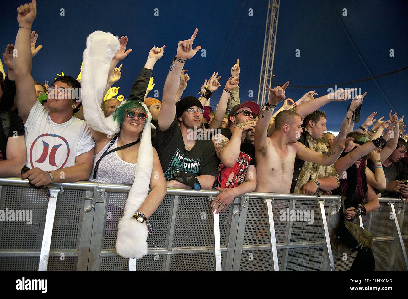 Festival goers during Download Festival held at Donington Park Stock ...