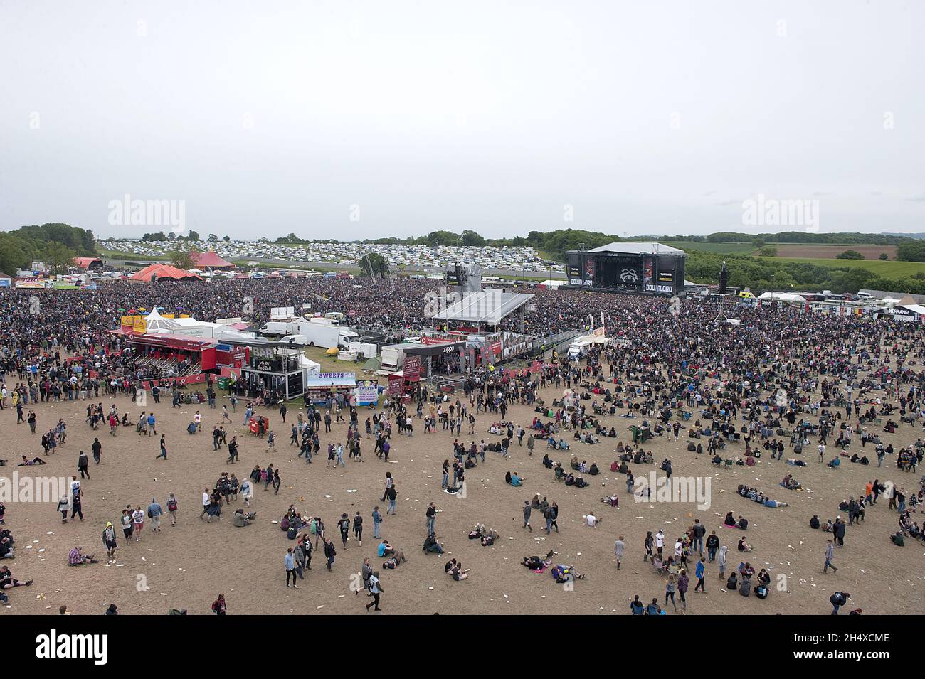 Festival goers during Download Festival held at Donington Park Stock ...