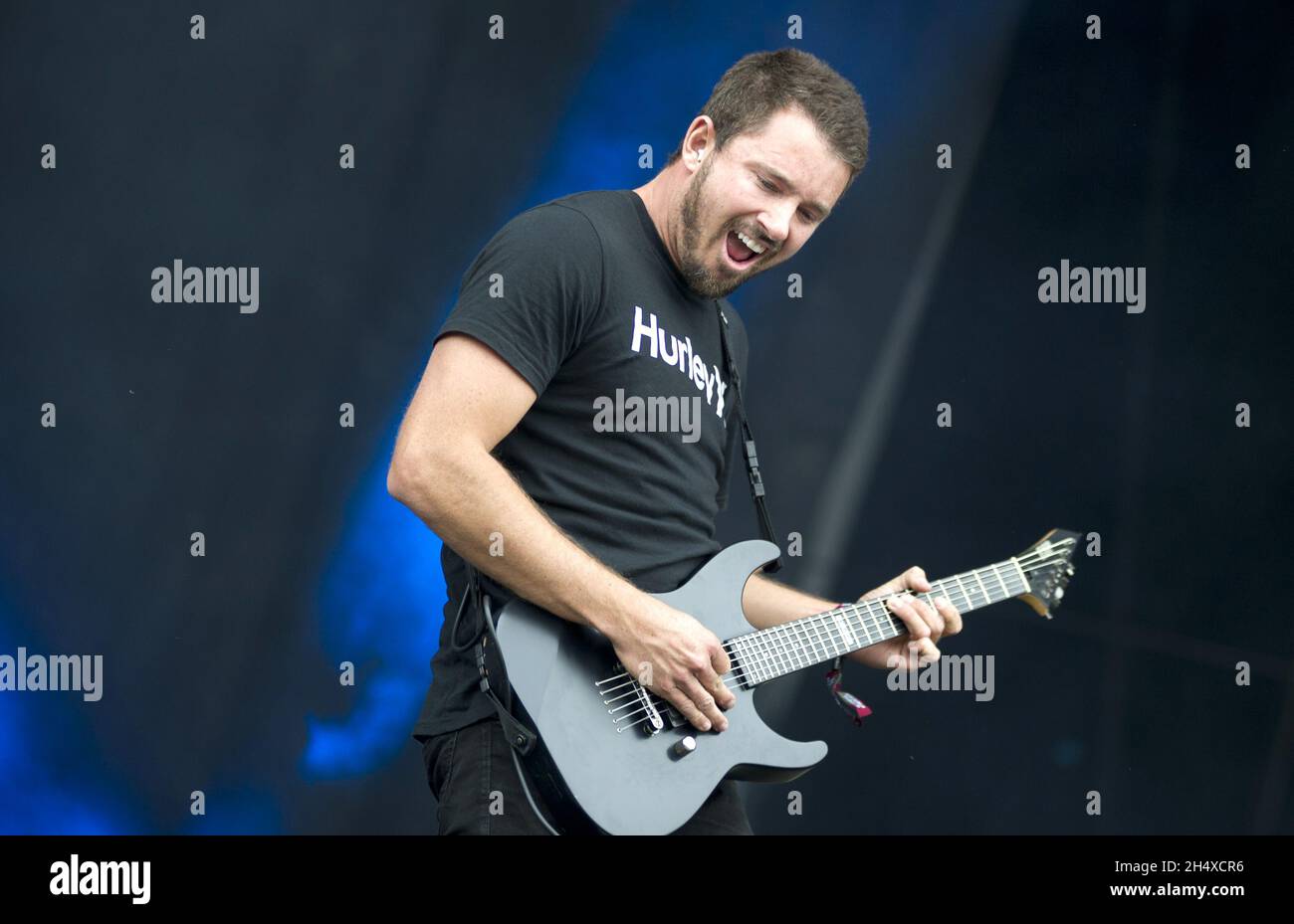 Jeff Ling of Parkway Drive in concert at Download Festival at Donington ...