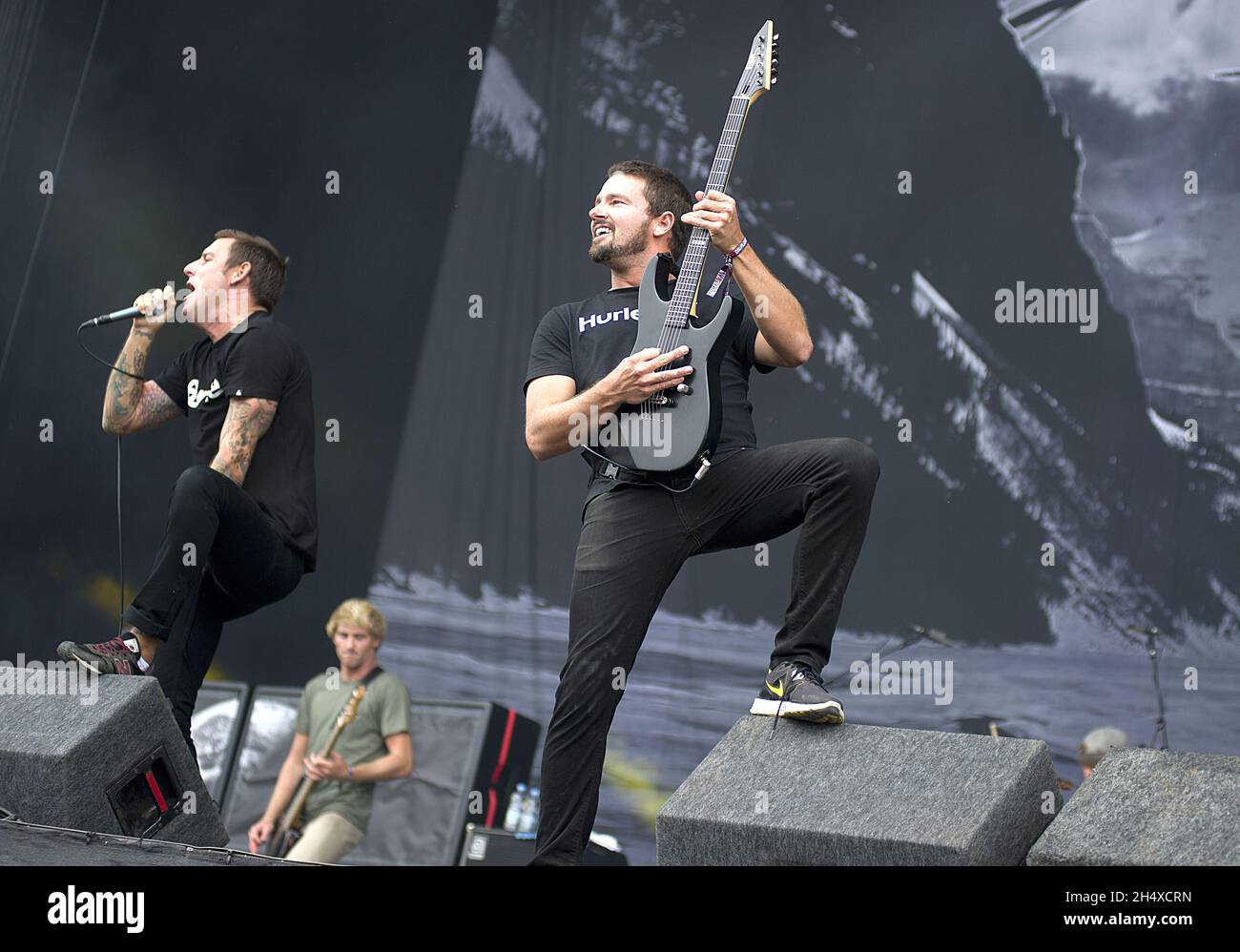 Jeff Ling of Parkway Drive in concert at Download Festival at Donington ...