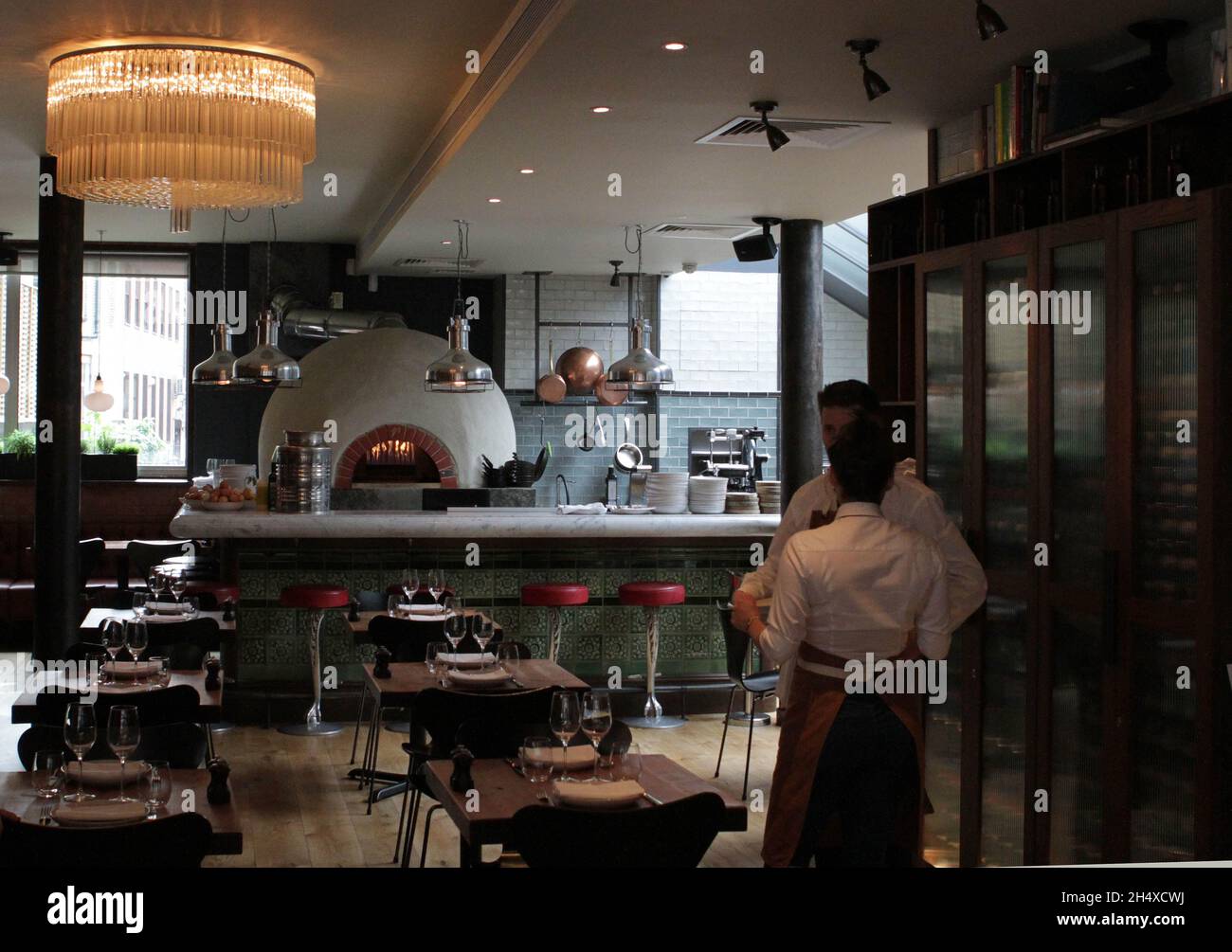 General view of Jamie Oliver's restaurant " Fifteen", in London Stock ...