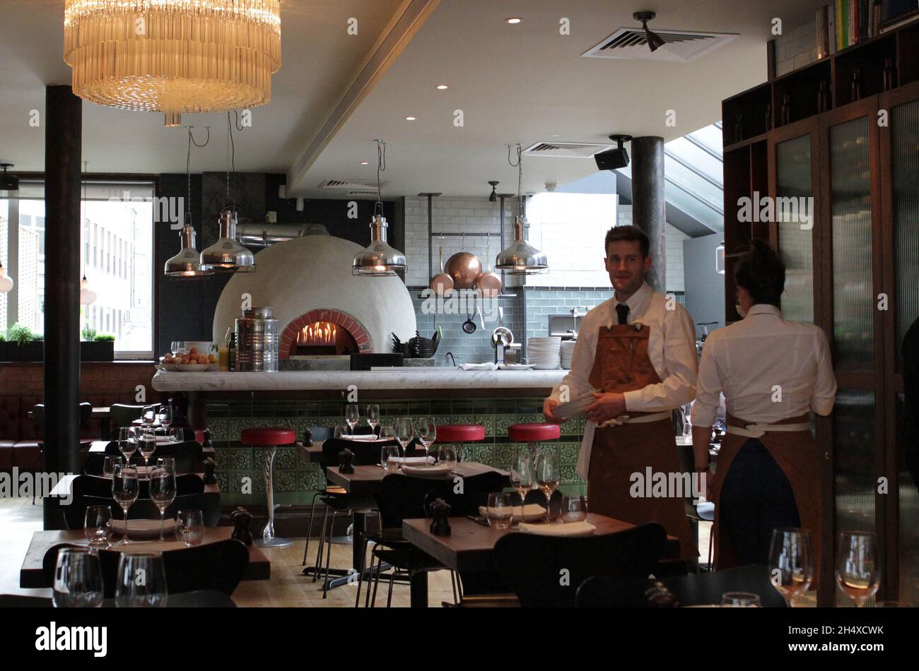 General view of Jamie Oliver's restaurant " Fifteen", in London Stock ...