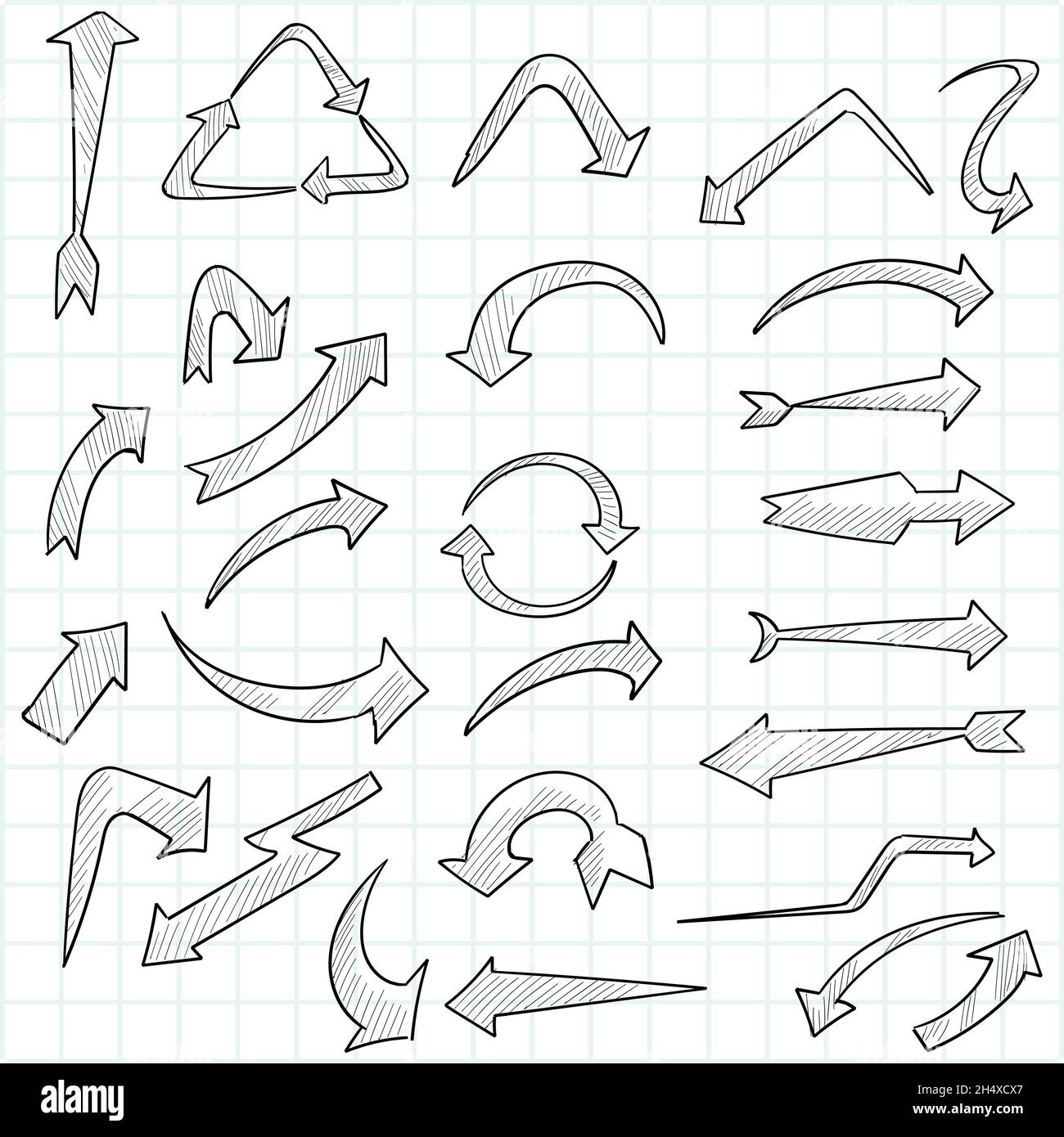 Hand drawn creative arrow set design Stock Vector Image & Art - Alamy