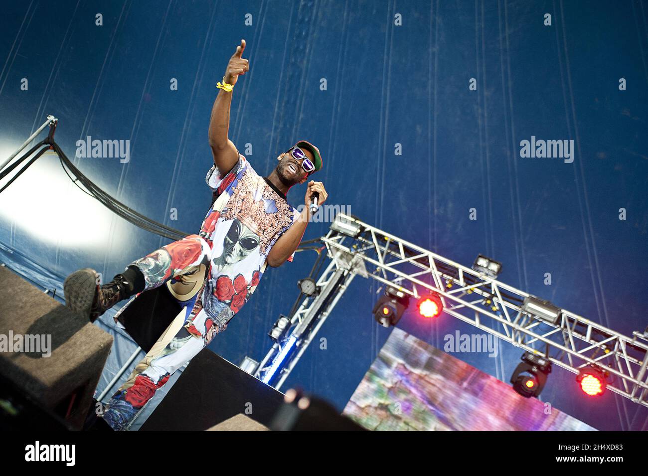 Ojay Morgan aka Zebra Katz in concert during Lovebox Festival 2013 in ...