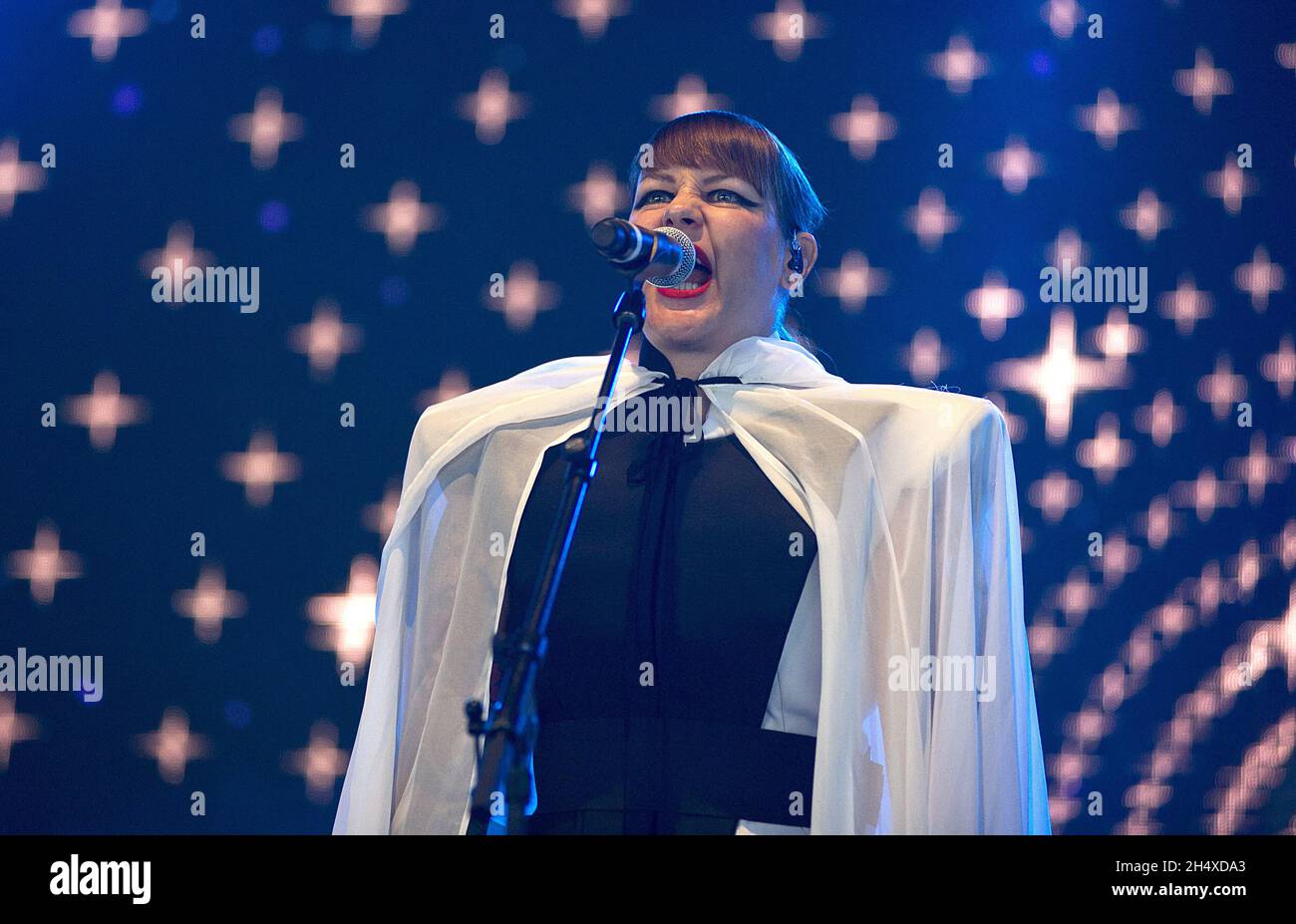 Miss Kittin in concert during Lovebox Festival 2013 in Victoria Park ...
