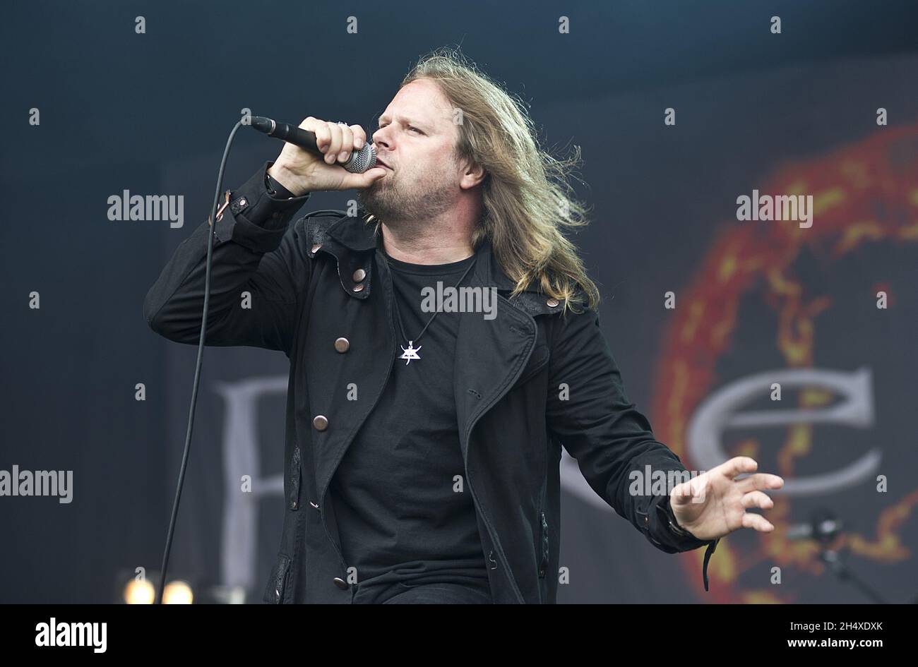 Kelly Sundown Carpenter of Firewind perform on stage on Day 1 at ...