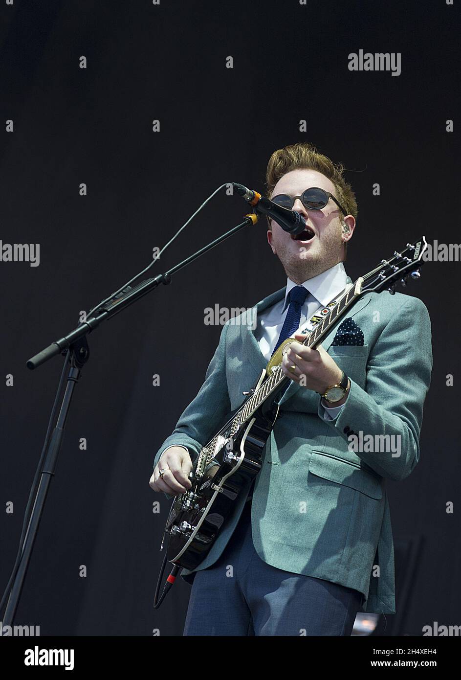 Alex Trimble of Two Door Cinema Club perform on day 1 of the V Festival ...