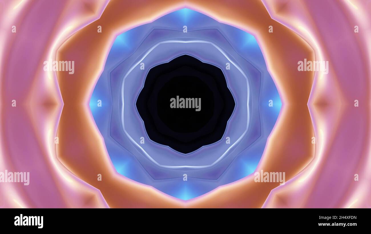 3D rendering of an abstract sci-fi background with geometric shapes and ...