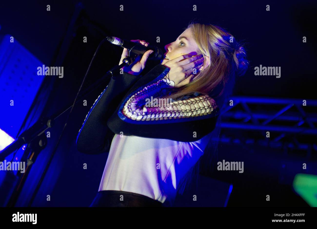 Hannah Reid of London Grammar performing live on stage at the 02 ...