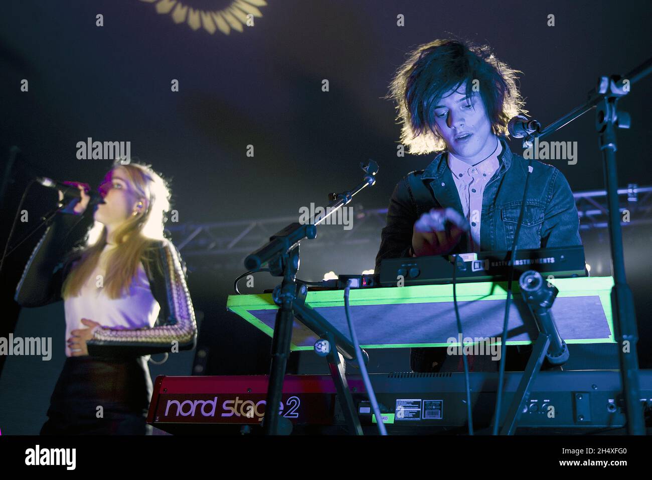 Hannah Reid and Dot Major of London Grammar performing live on stage at ...