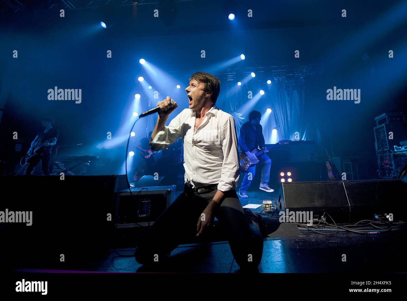 Brett Anderson of Suede performs live on stage at the 02 Academy ...