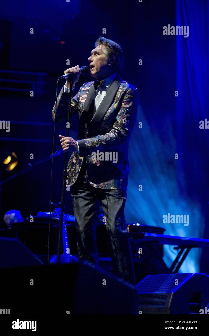 Bryan Ferry performs live on stage at the Symphony Hall, Birmingham ...