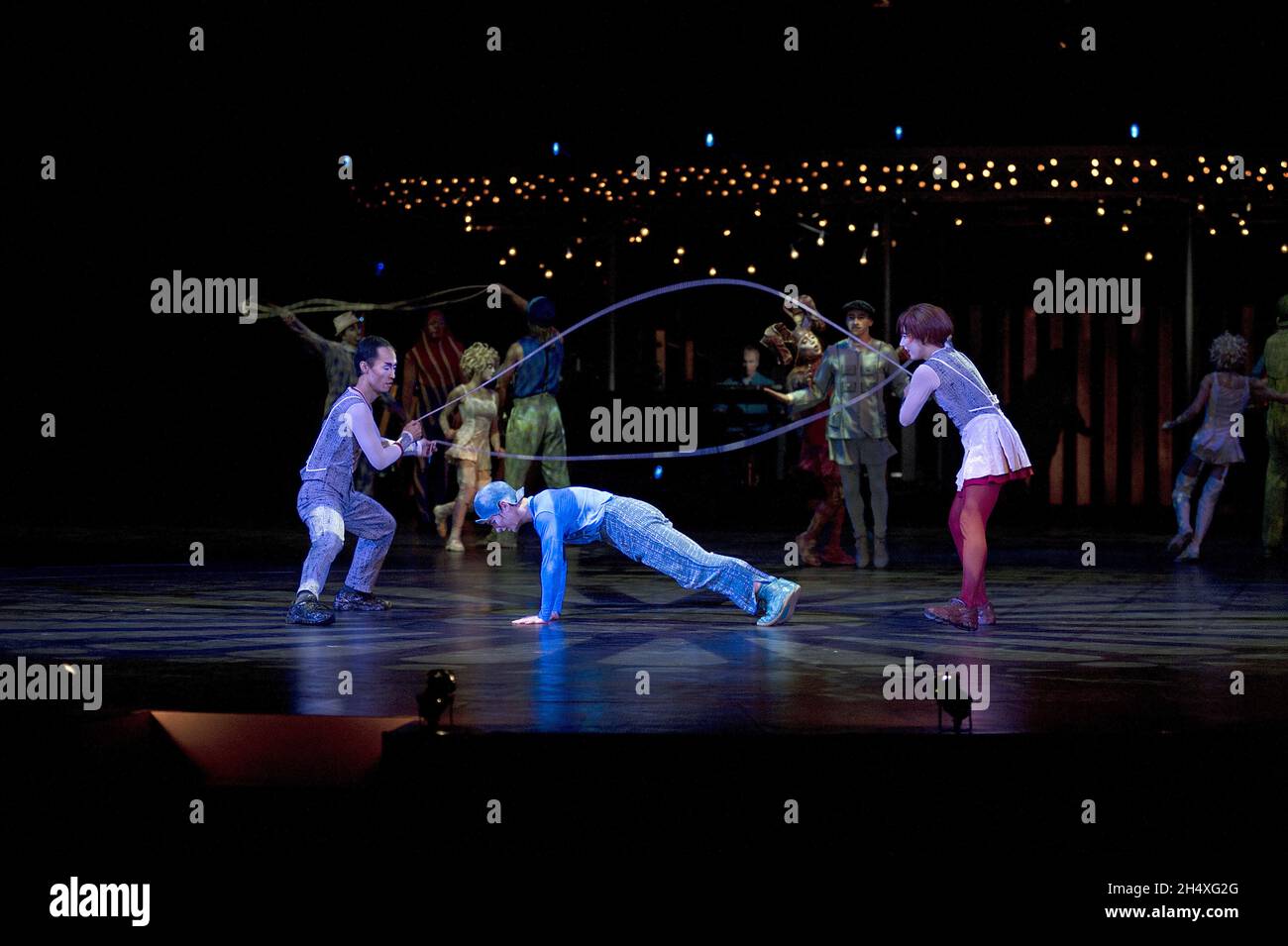 Cirque du Soleil performing the show "Quidam" at the Royal Albert Hall ...