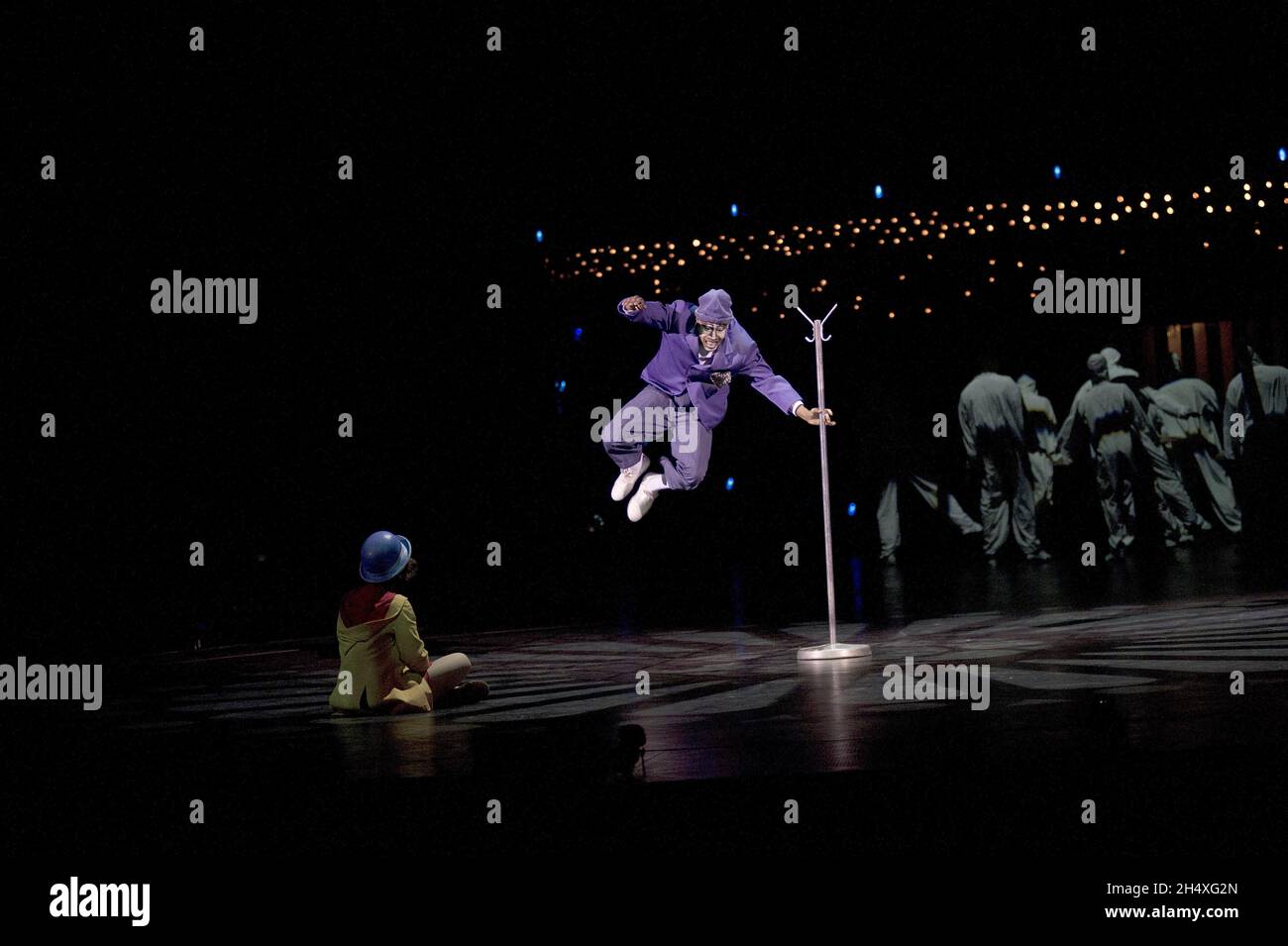 Cirque du Soleil performing the show "Quidam" at the Royal Albert Hall ...