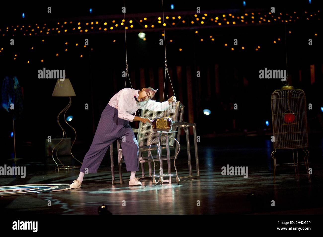 Cirque du Soleil performing the show "Quidam" at the Royal Albert Hall ...